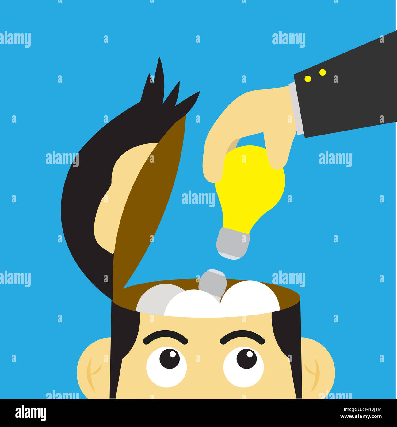 hand with lamp ,vector Stock Photo - Alamy