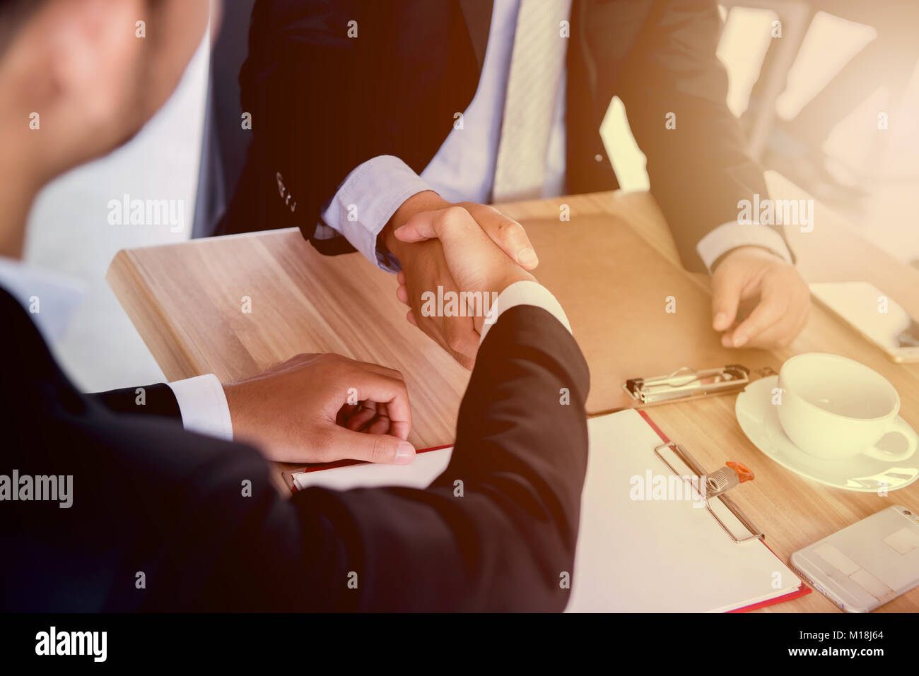 handshake for business and teamwork for achievement KPI and goal Stock ...