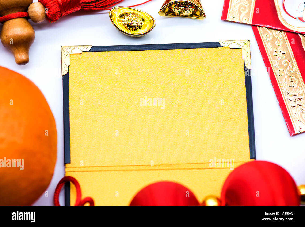 Chinese New Year, Chinese gold ingots and Traditional chinese style ...