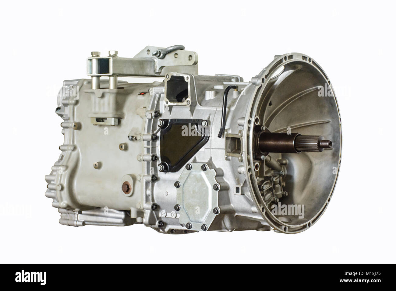 closeup photo of bus gearbox, with isolated background Stock Photo - Alamy