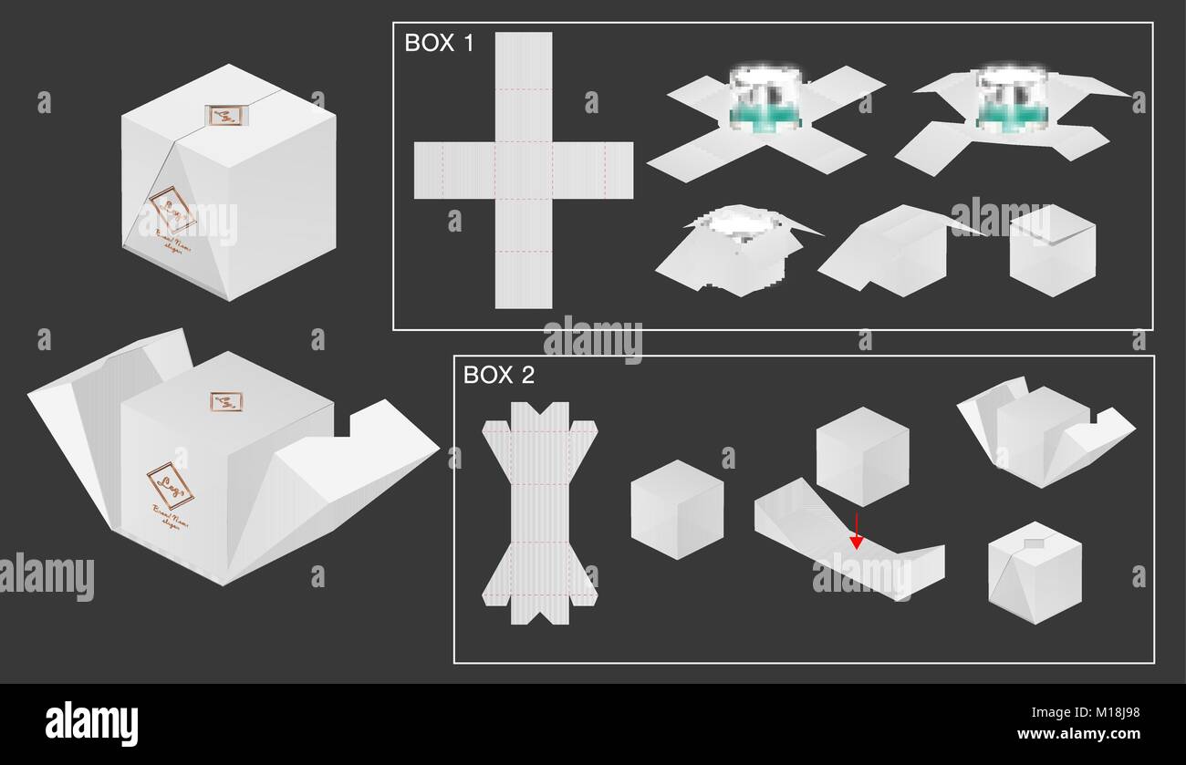 3d box templates Stock Vector Images - Alamy