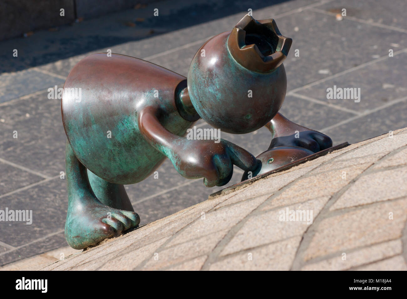 Curious Figure. Bronze sculpture by Tom Otterness. Fairytale Sculptures ...