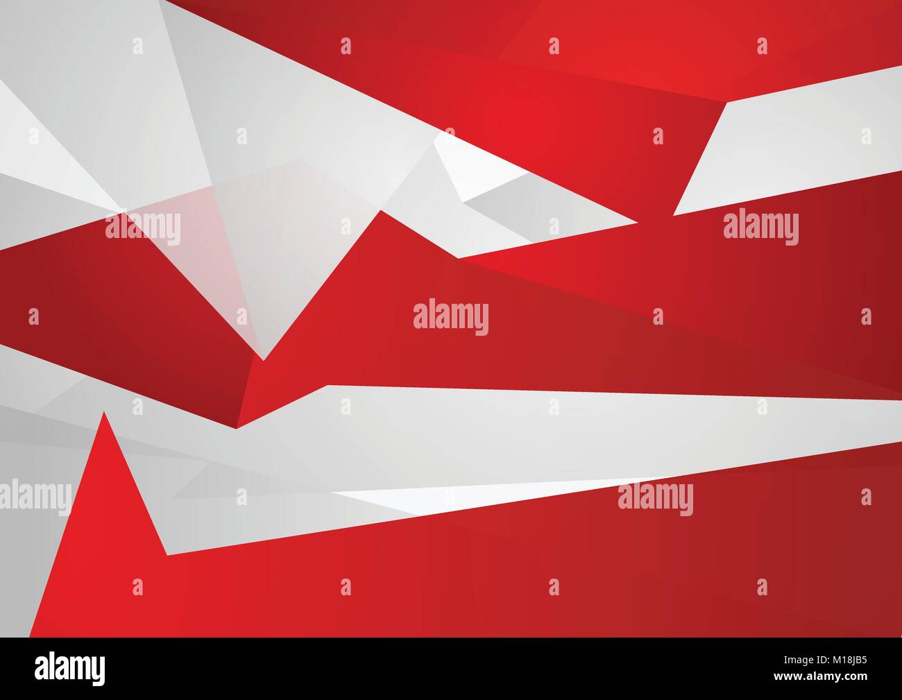 Red and grey abstract tech polygonal background. Vector design brochure ...