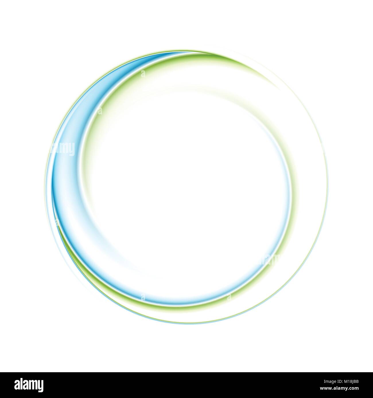 Abstract bright blue green iridescent circle logo. Vector graphic ...