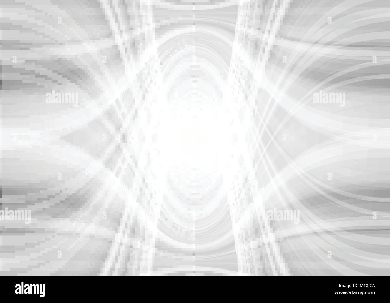 Abstract light grey tech wavy pattern. Vector futuristic template ...