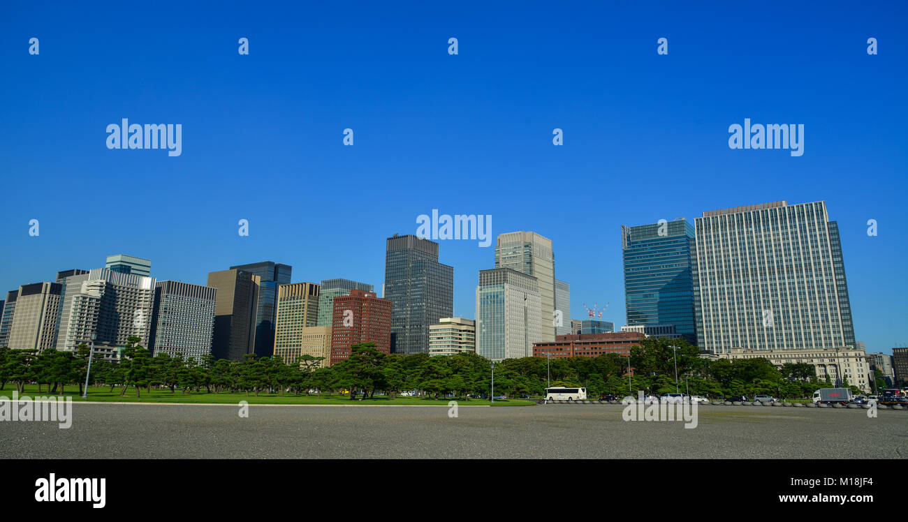 Tokyo, Japan - Sep 29, 2017. Office buildings in downtown of Tokyo ...