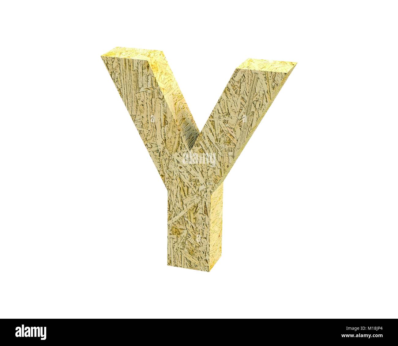 Font Oriented Strand Board capital Y Stock Photo - Alamy