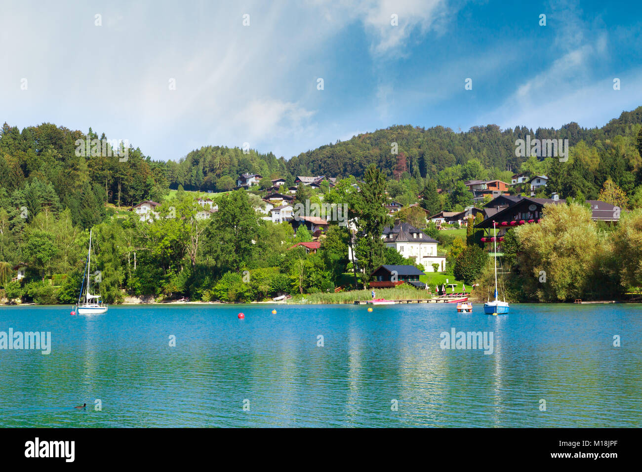 FUSCHL AM SEE, AUSTRIA - SEPTEMBER 14, 2016 : Landscape view of Lake ...