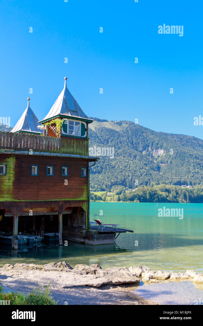 FUSCHL AM SEE, AUSTRIA - SEPTEMBER 14, 2016 : Landscape view of Lake ...