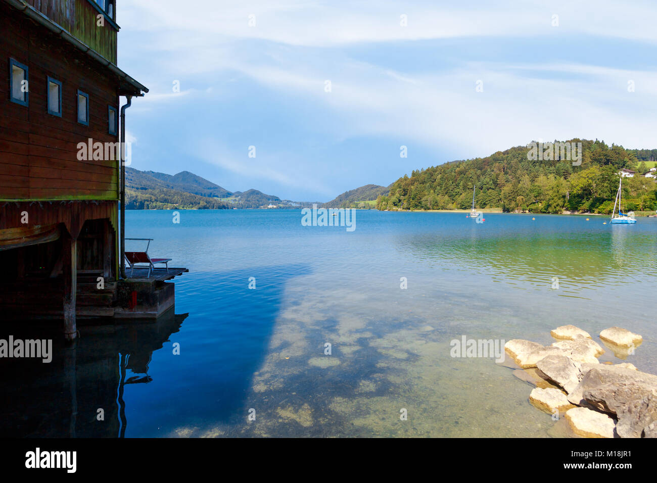 FUSCHL AM SEE, AUSTRIA - SEPTEMBER 14, 2016 : Landscape view of Lake ...