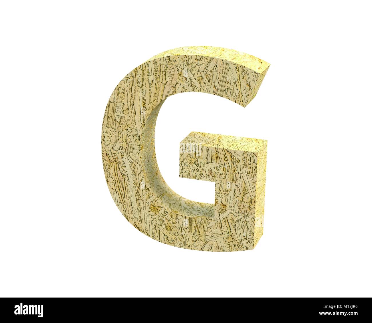 Font Oriented Strand Board capital G Stock Photo - Alamy