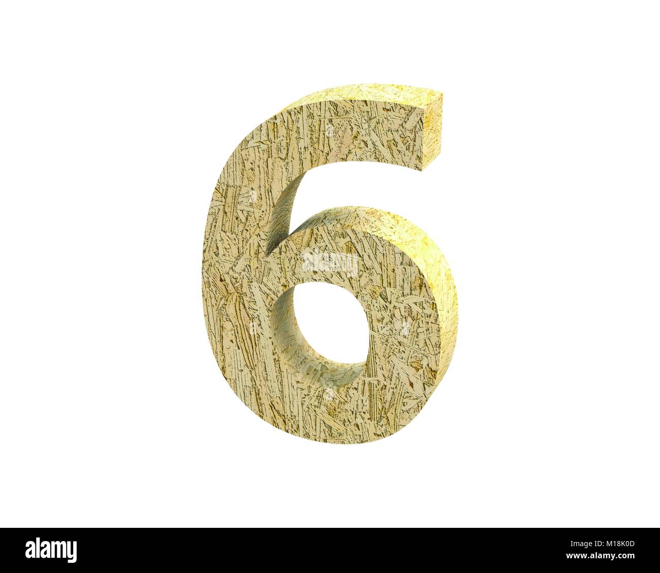 Font Oriented Strand Board number 6 Stock Photo - Alamy