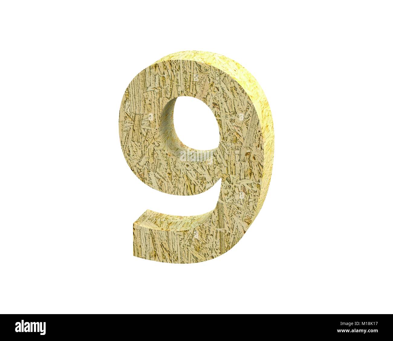 Font Oriented Strand Board number 9 Stock Photo - Alamy
