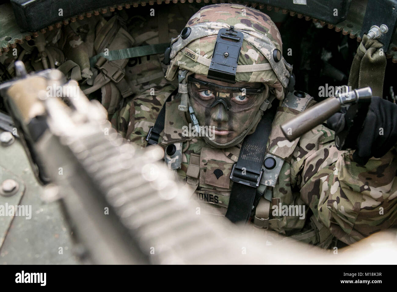 Spc. Madeline Jones, a military policeman with 287th Military Police ...