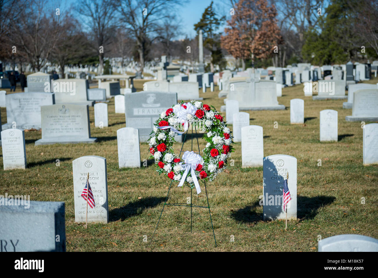 The graves of Apollo 1 crew members, U.S. Air Force Lt. Col. Virgil ...