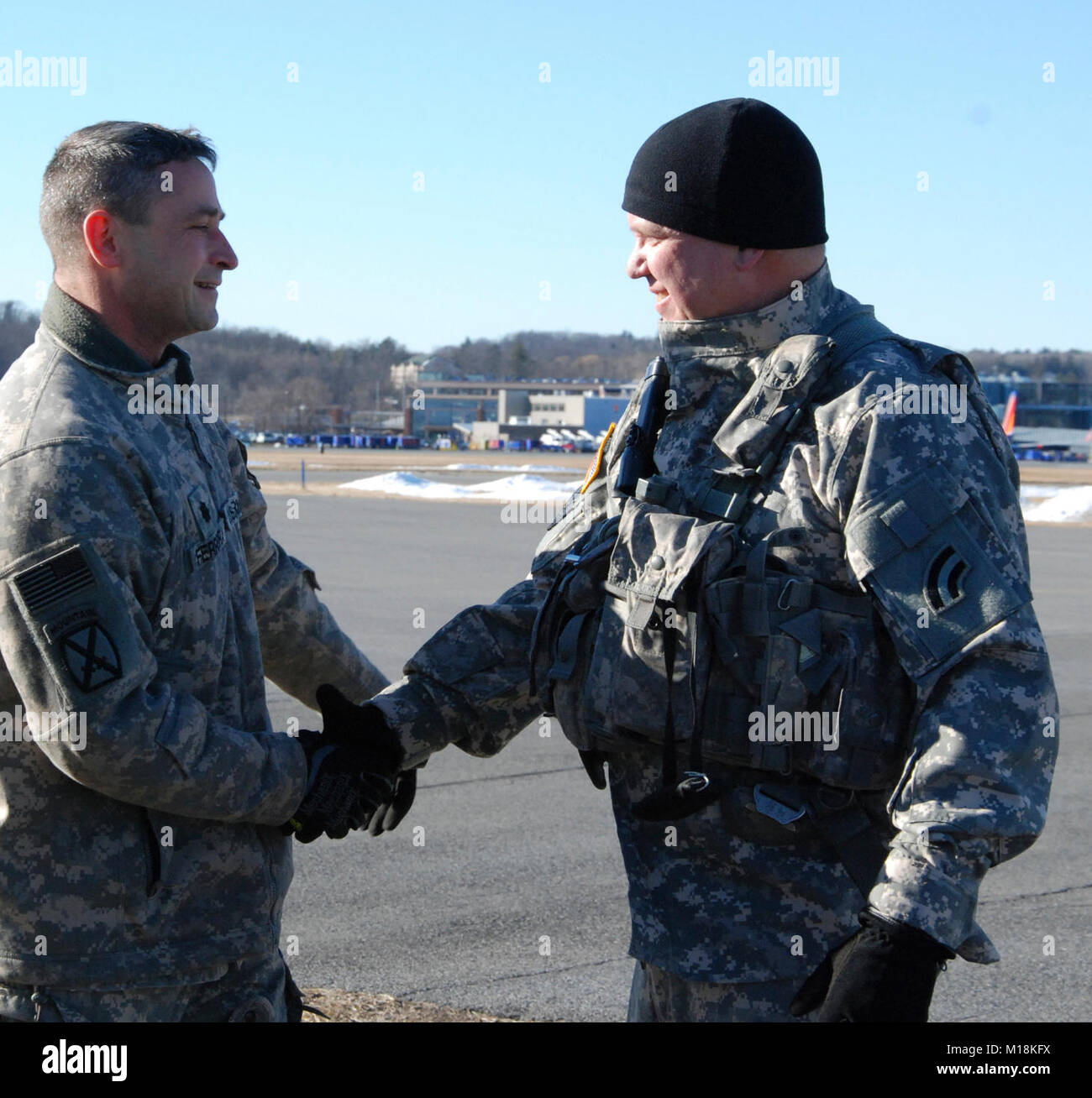 New York Army National Guard Lt. Col. Kevin Ferreira greats Chief ...