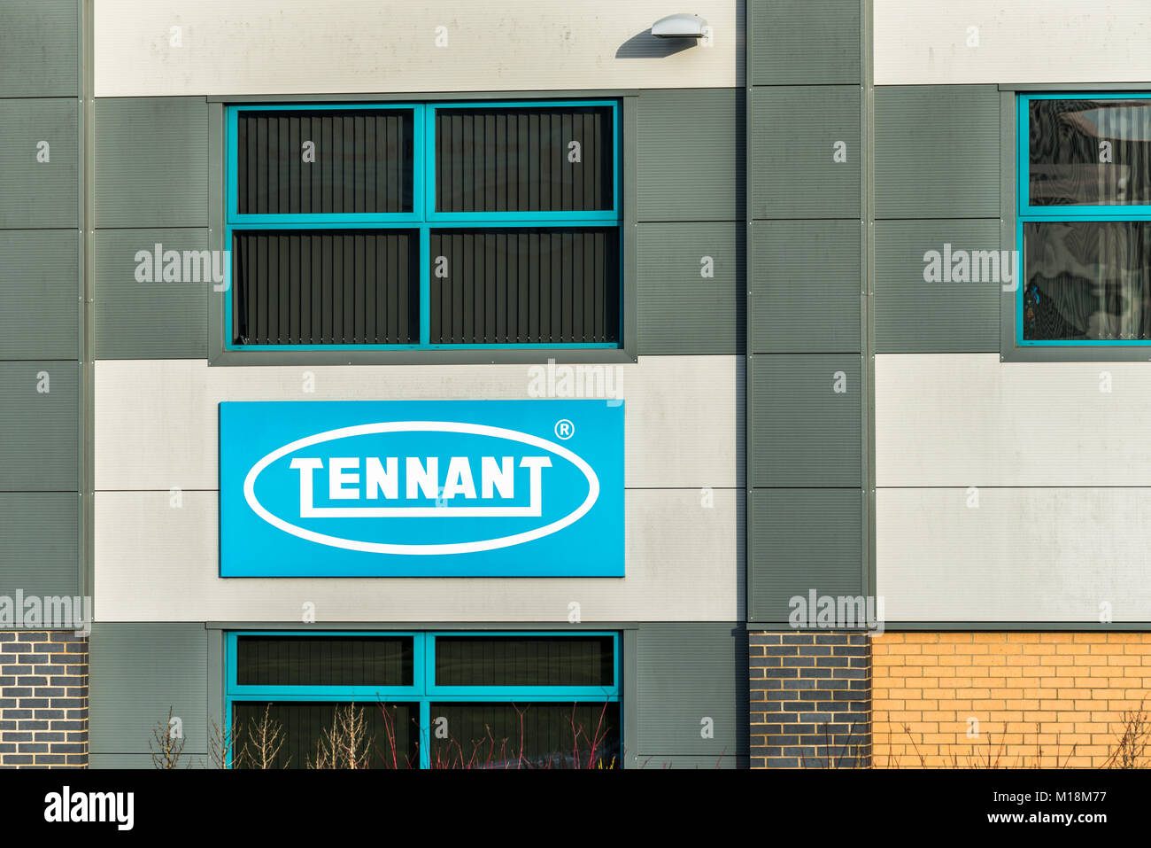 Northampton UK January 10, 2018: Tennant Cleaning Solutions logo sign ...