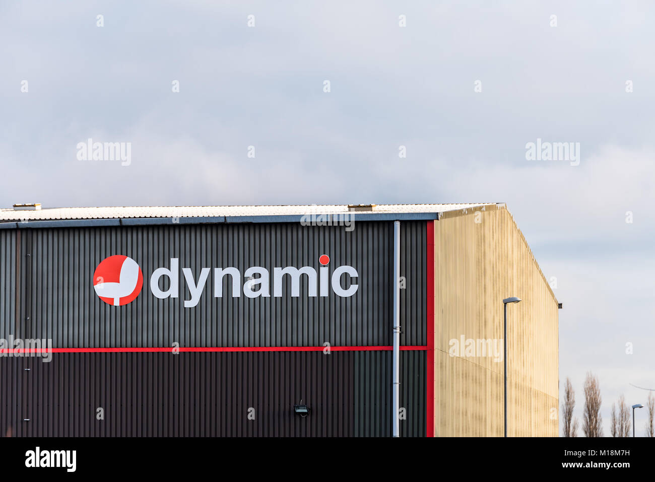 Northampton UK January 10 2018: Dynamic Office Solutions logo sign on ...
