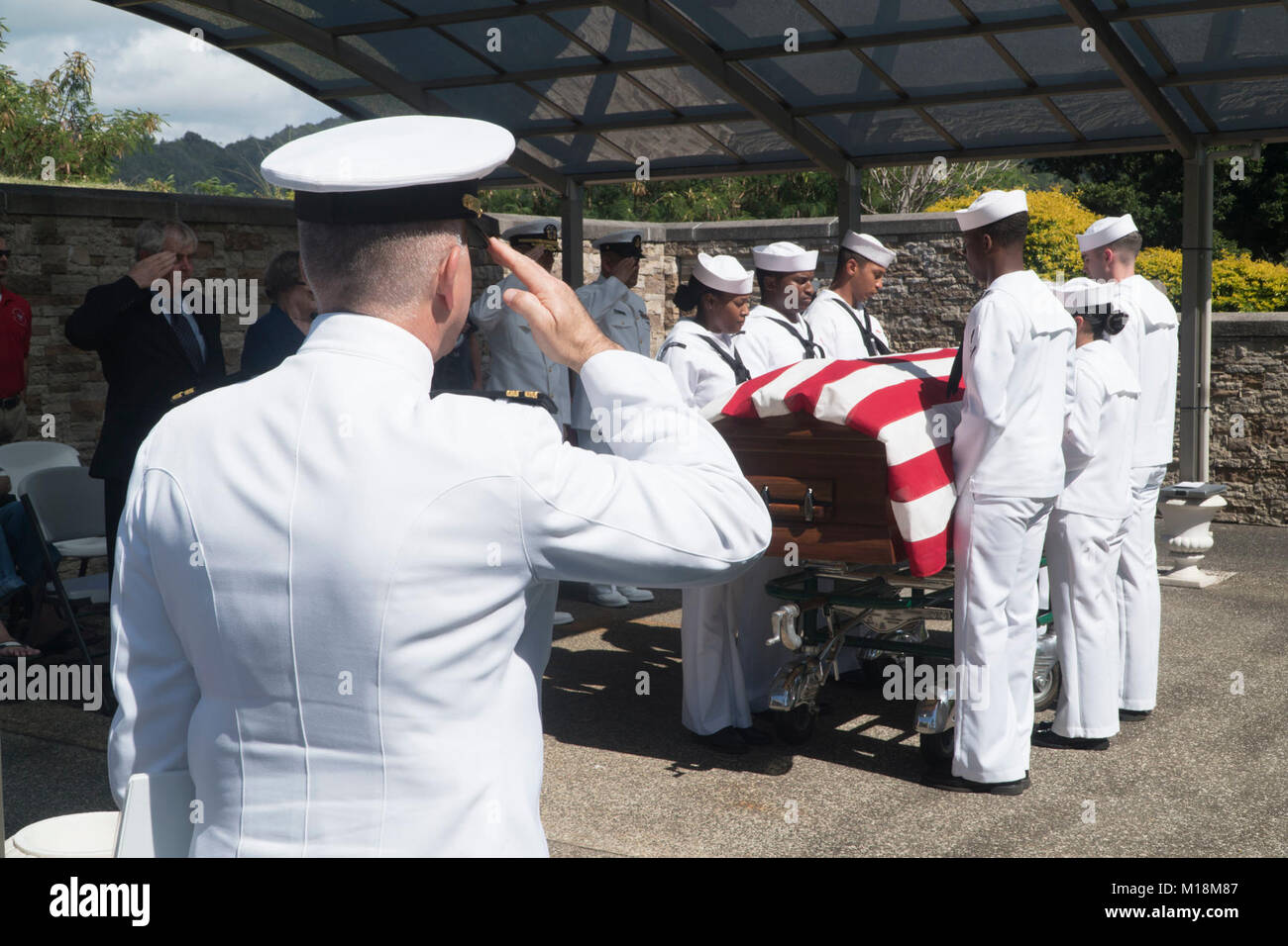 U.S. Sailors assigned to Navy Region Hawaii render honors for U.S. Navy ...