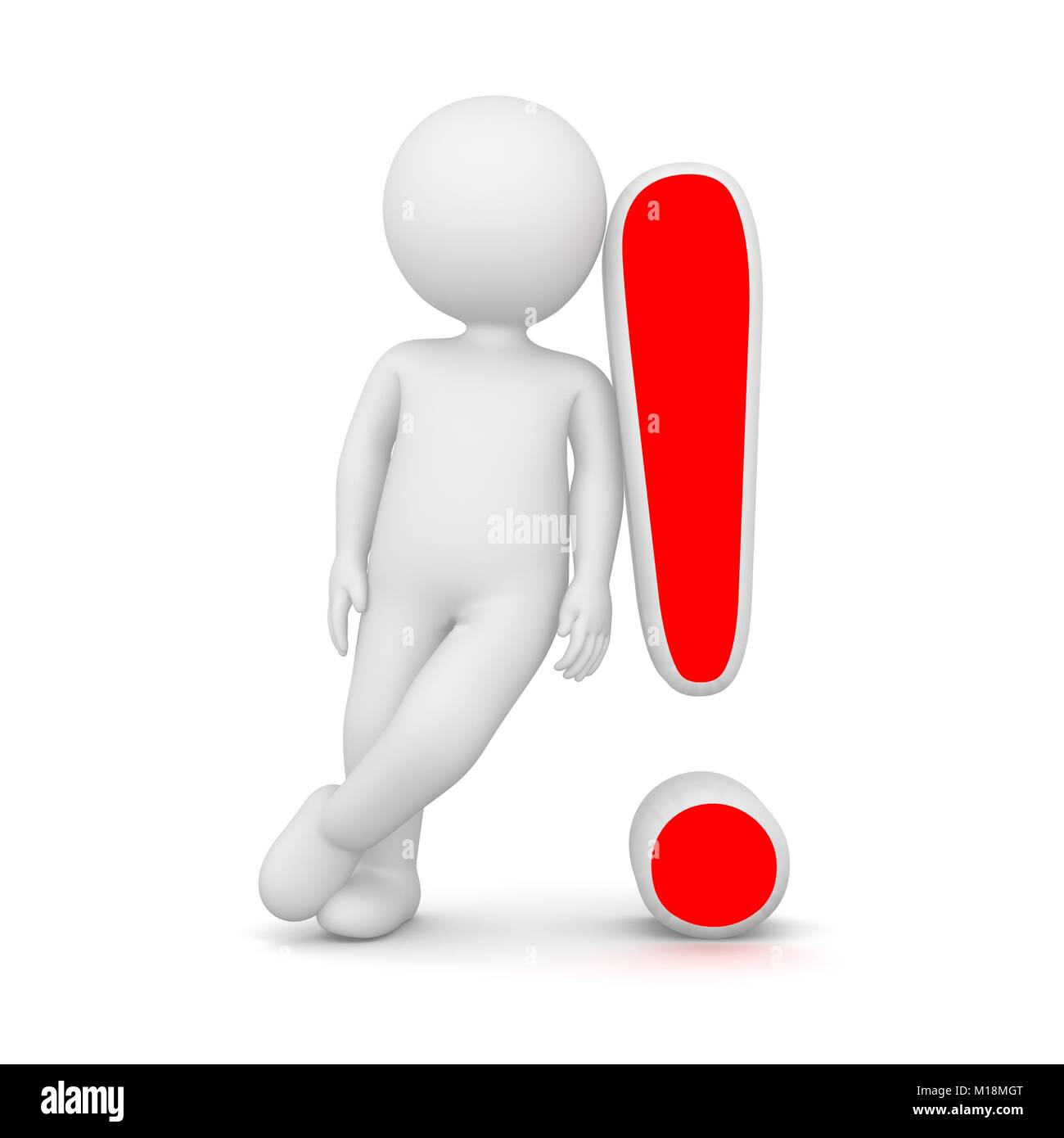 Cartoon exclamation mark character isolated hi-res stock photography ...
