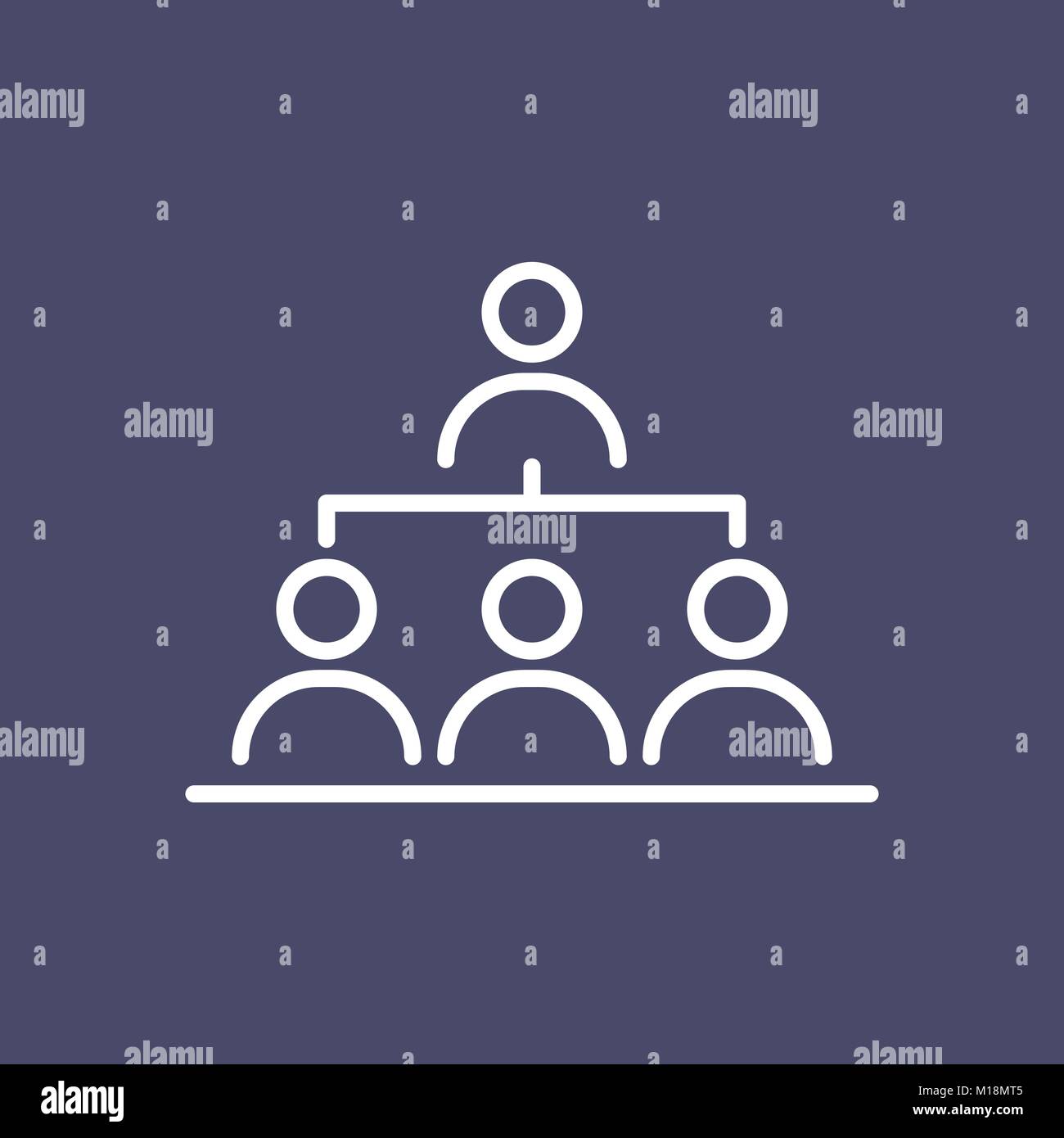 Organization structure business people icon simple line flat ...