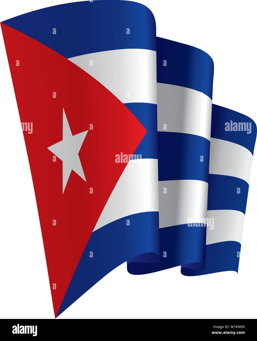 Wavy cuban flag Stock Vector Images - Alamy