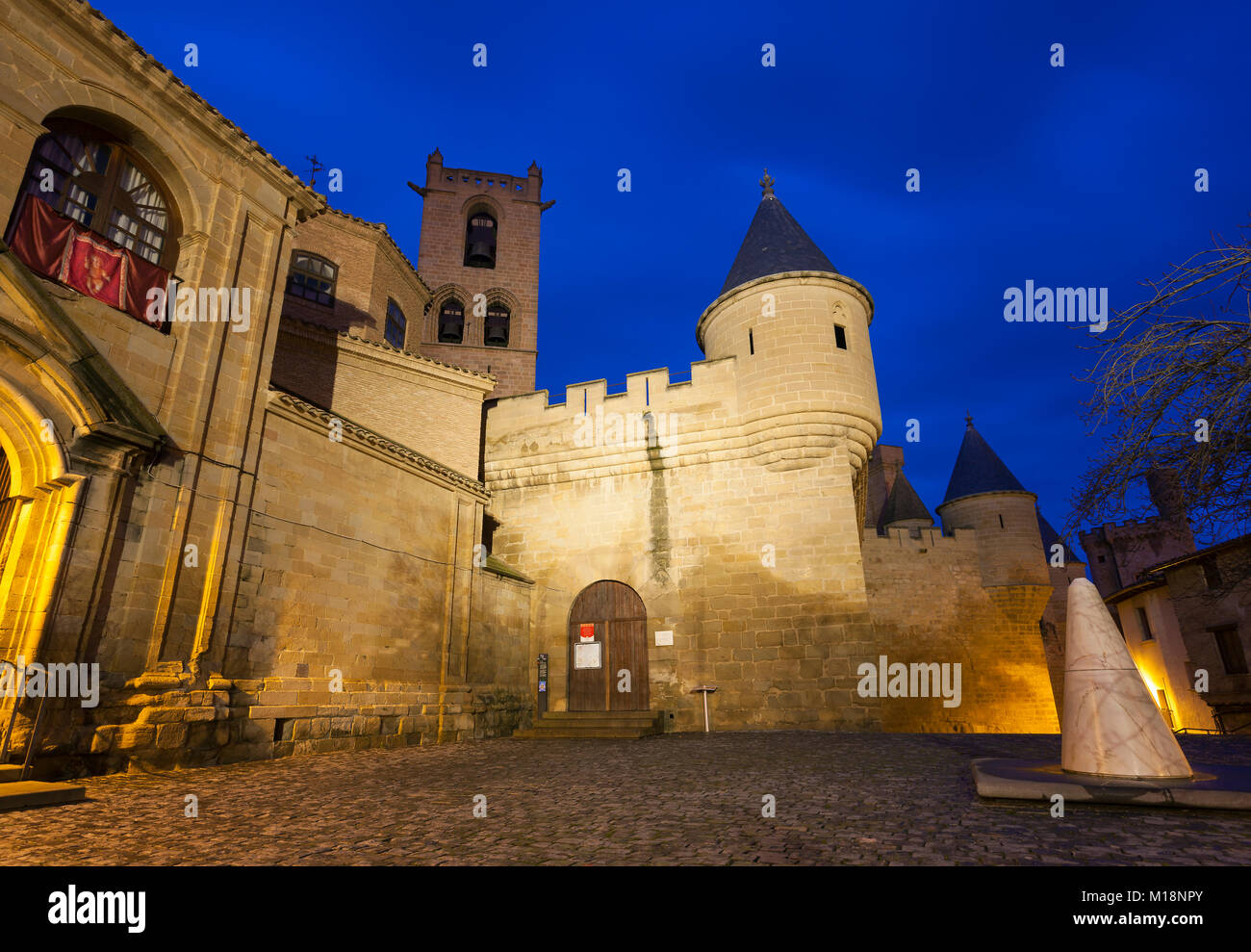 Palace of the Kings of Navarre, Olite castle, Navarre, Spain Stock ...