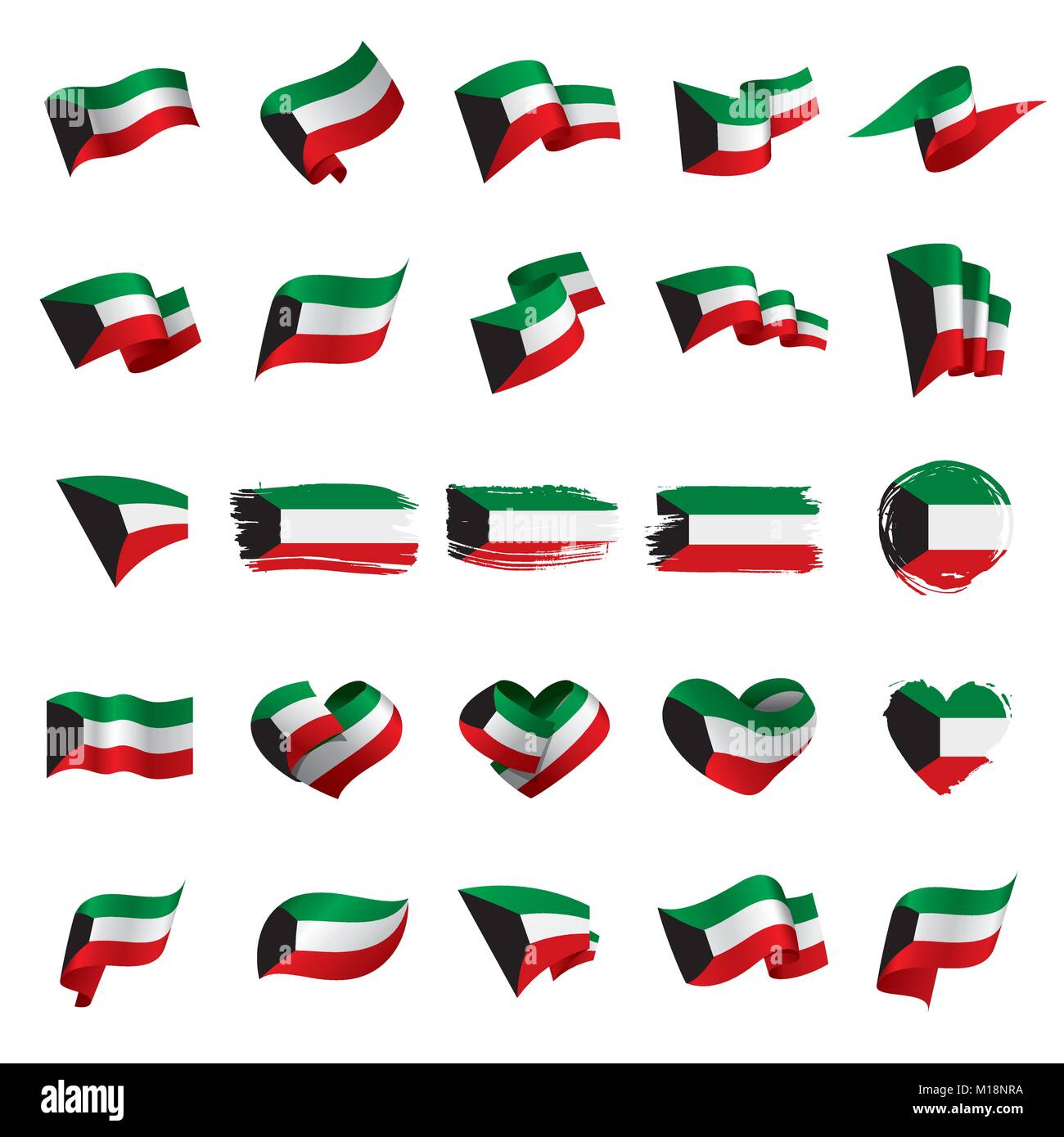 Kuwait flag, vector illustration Stock Vector Image & Art - Alamy