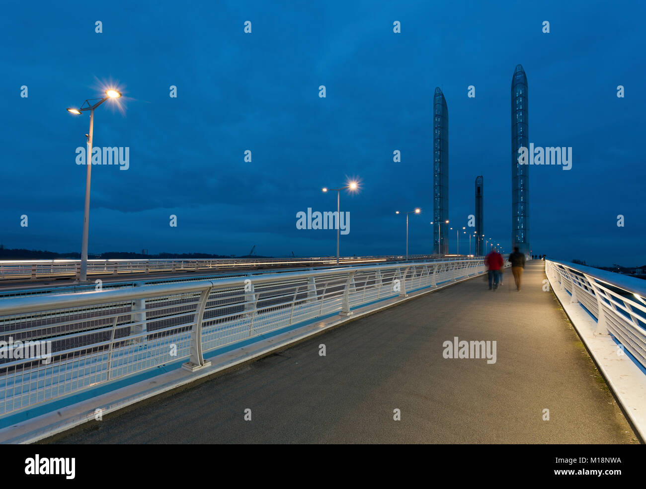 Jacques Chaban-Delmas bridge, Bordeaux, Aquitaine, France Stock Photo ...