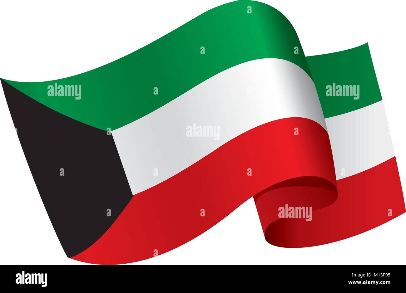Kuwait flag, vector illustration Stock Vector Image & Art - Alamy