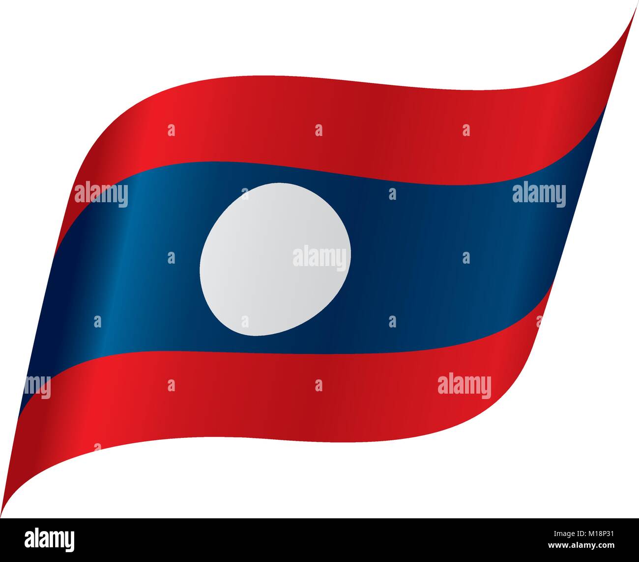 Laos flag, vector illustration Stock Vector Image & Art - Alamy