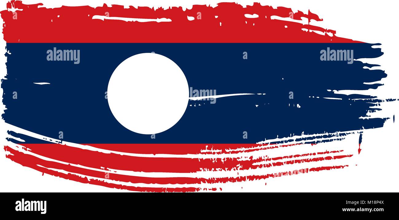 Laos flag, vector illustration Stock Vector Image & Art - Alamy
