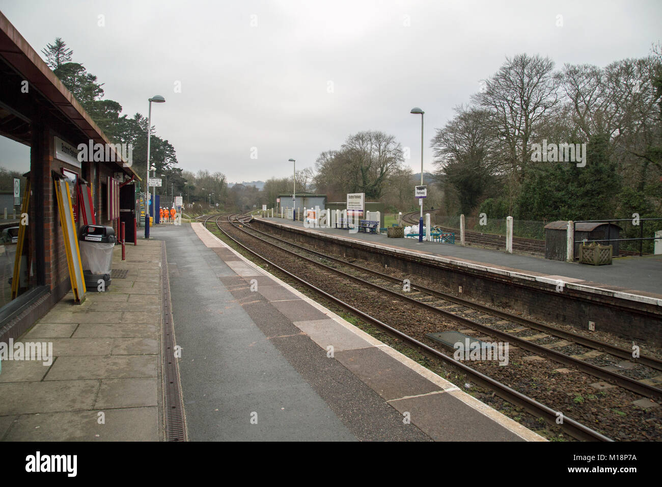 Cornwall, England, January 2018, views of Train stations in Cornwall ...