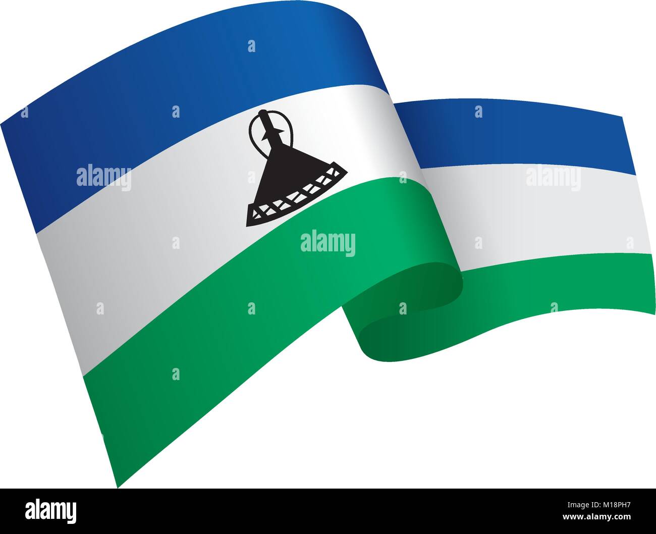 Lesotho flag, vector illustration Stock Vector Image & Art - Alamy