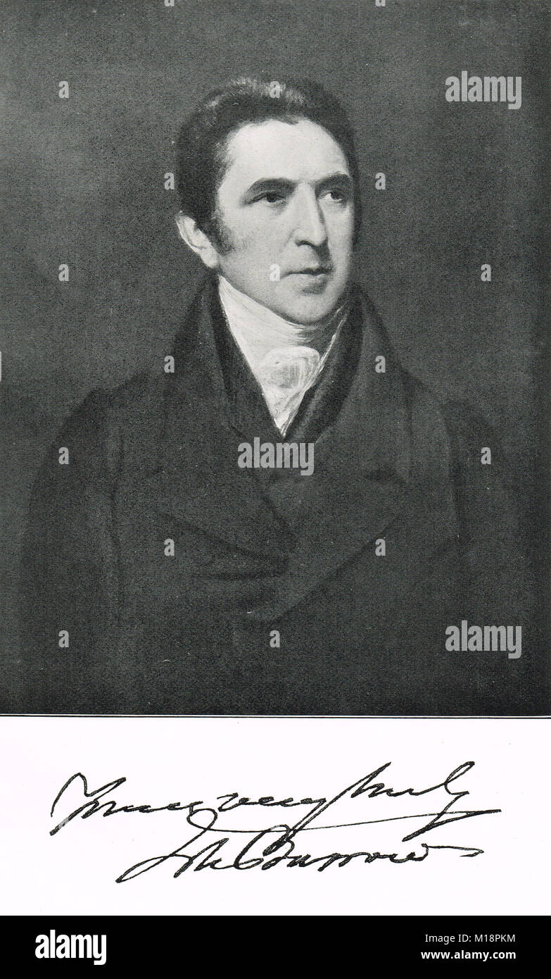 John Barrow, 1st Baronet (1764-1848) English statesman, writer and ...