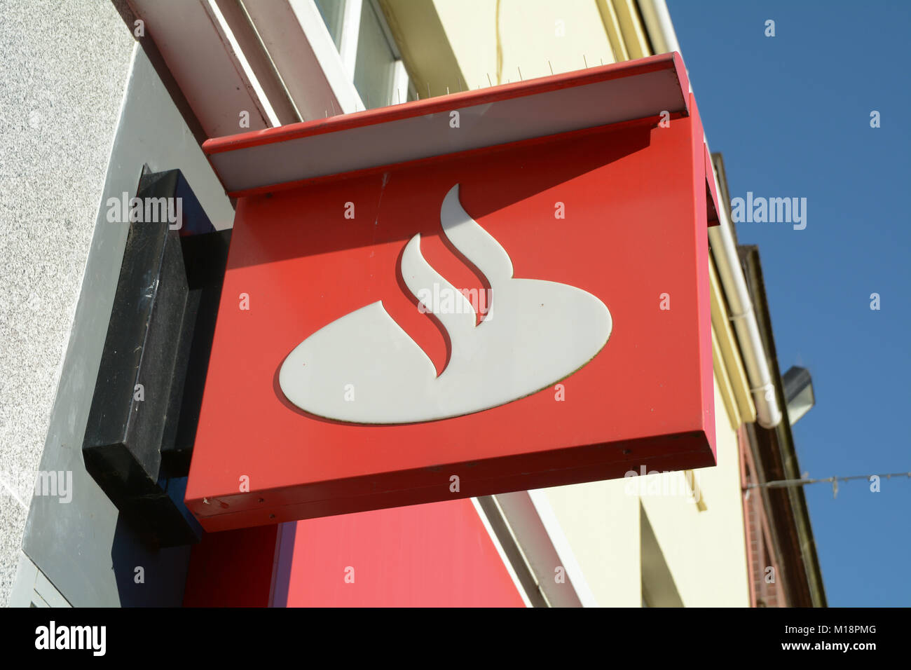 Santander bank sign Stock Photo - Alamy