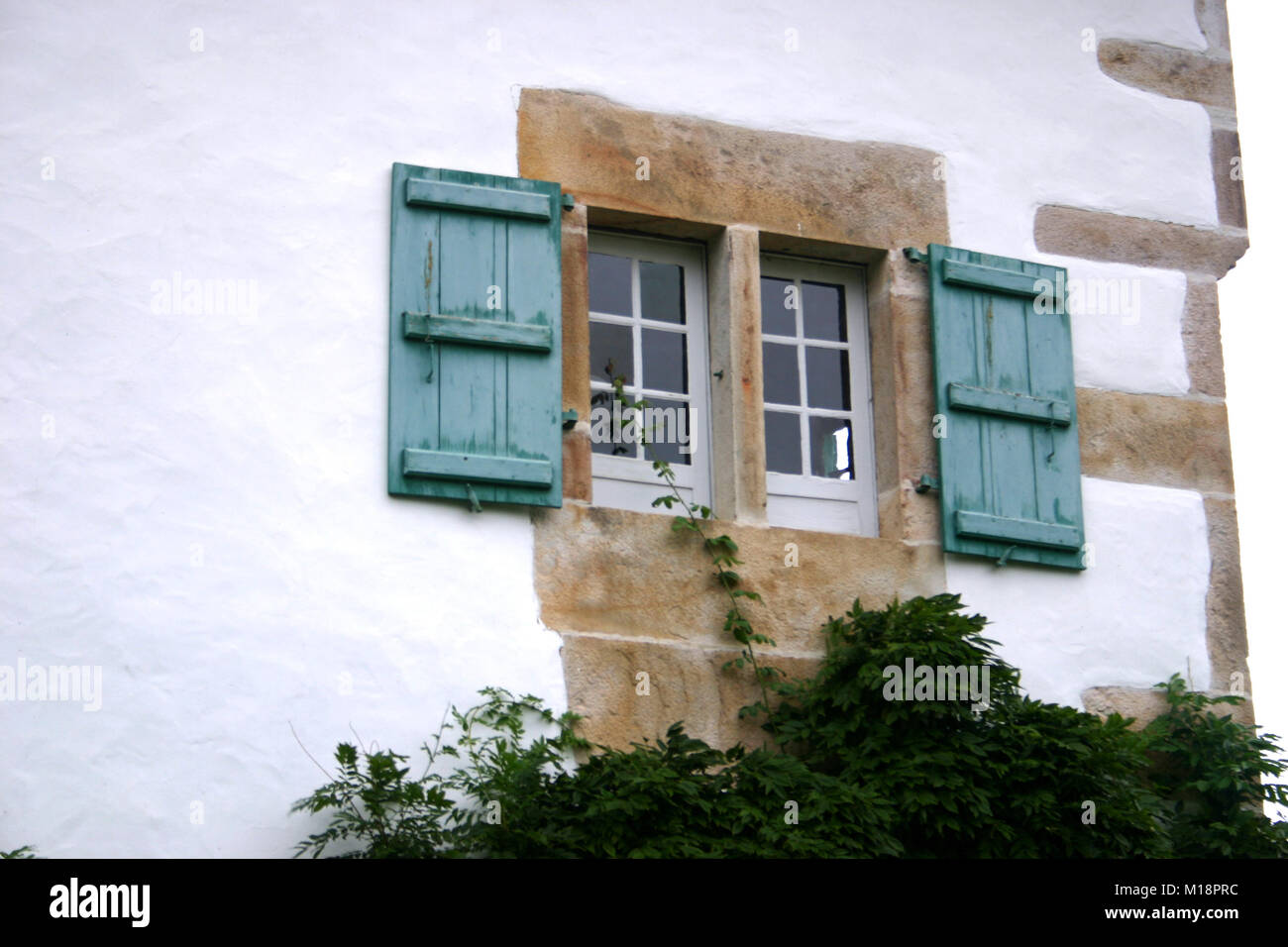 Window of traditional Basque house in Sare, France Stock Photo - Alamy
