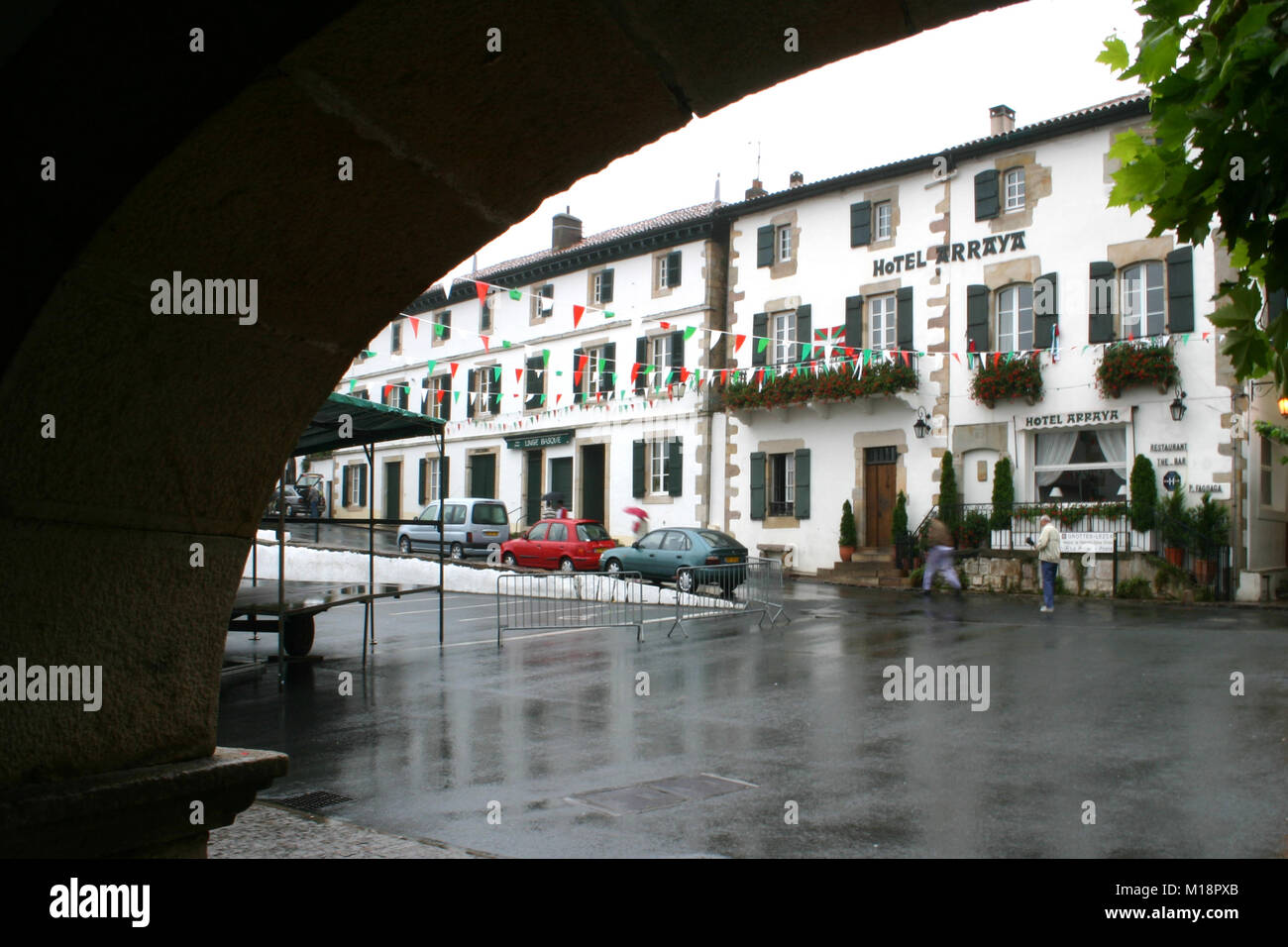 Traditional house in the old Basque village of Sara, France Stock Photo ...