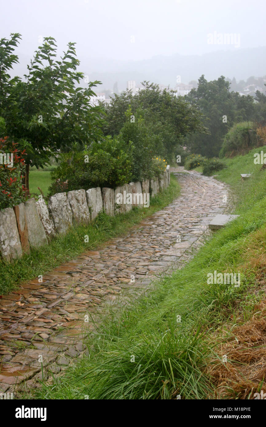 Cobblestone path in France's countryside Stock Photo - Alamy