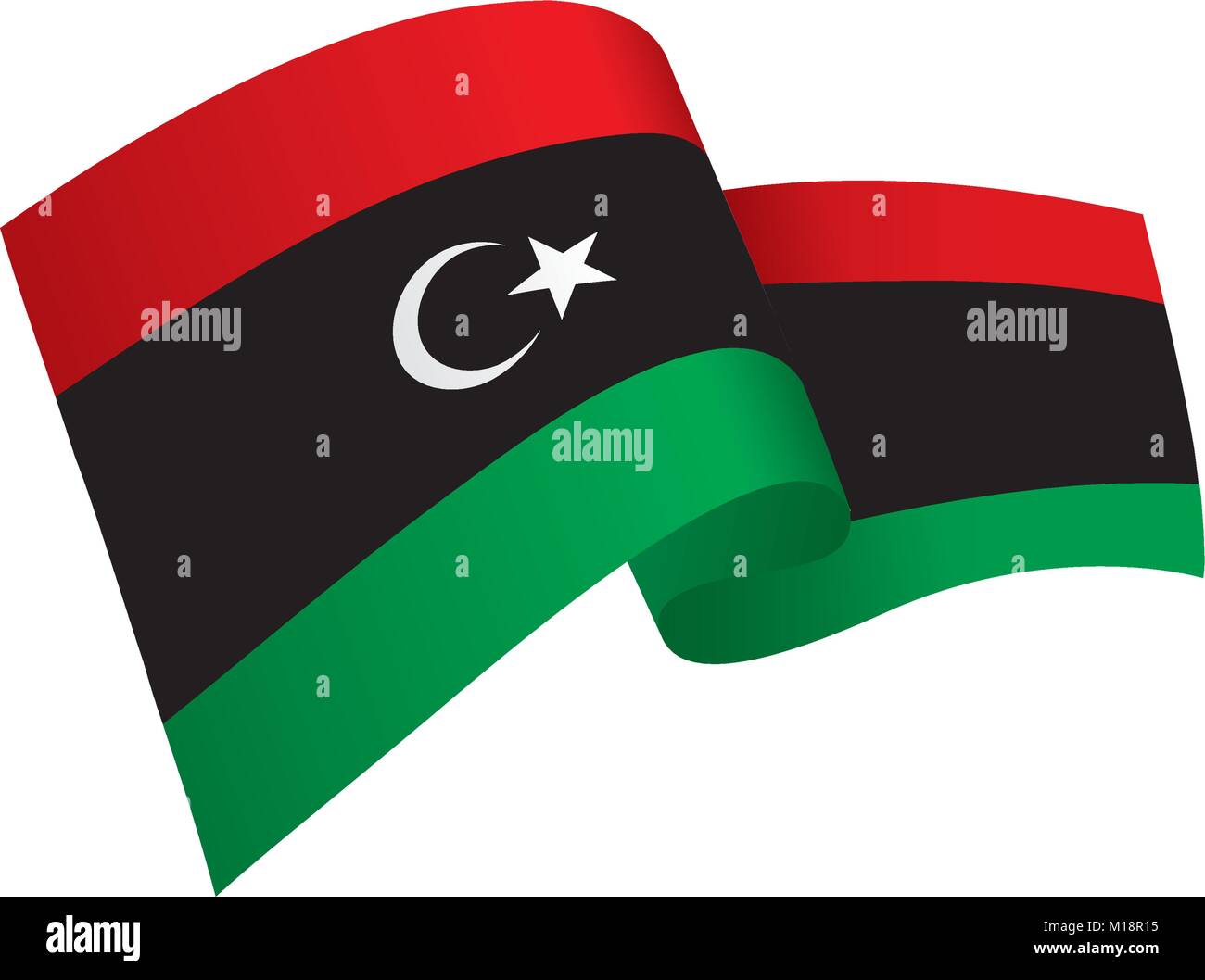 Libya flag, vector illustration Stock Vector Image & Art - Alamy