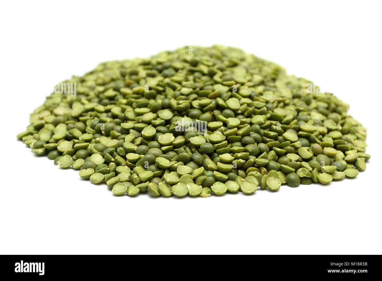 Dried green peas isolated on white background Stock Photo - Alamy
