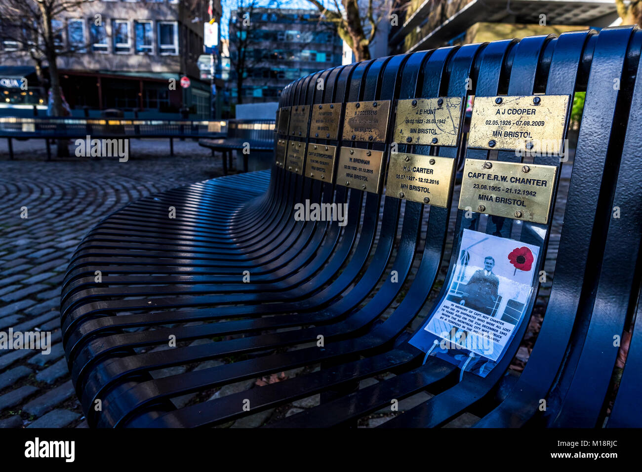 Merchant Navy Association memorial and seating. Remembering dead ...