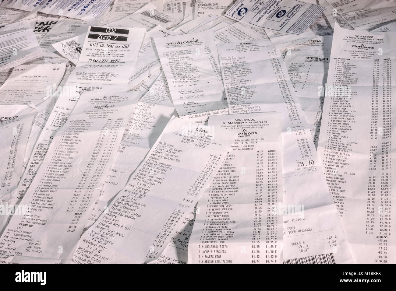 Shopping bill uk hi-res stock photography and images - Alamy