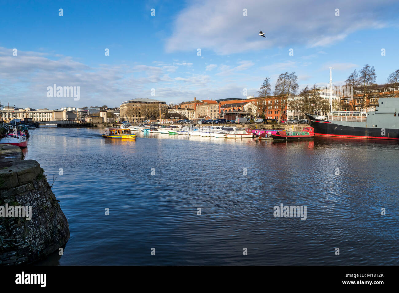 The distinctive and regular yellow ferry and water taxi, hail a ride ...
