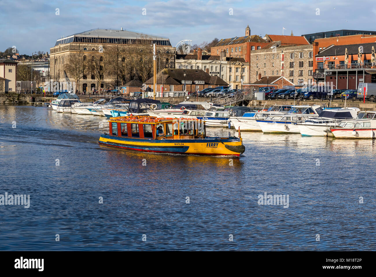 The distinctive and regular yellow ferry and water taxi, hail a ride ...