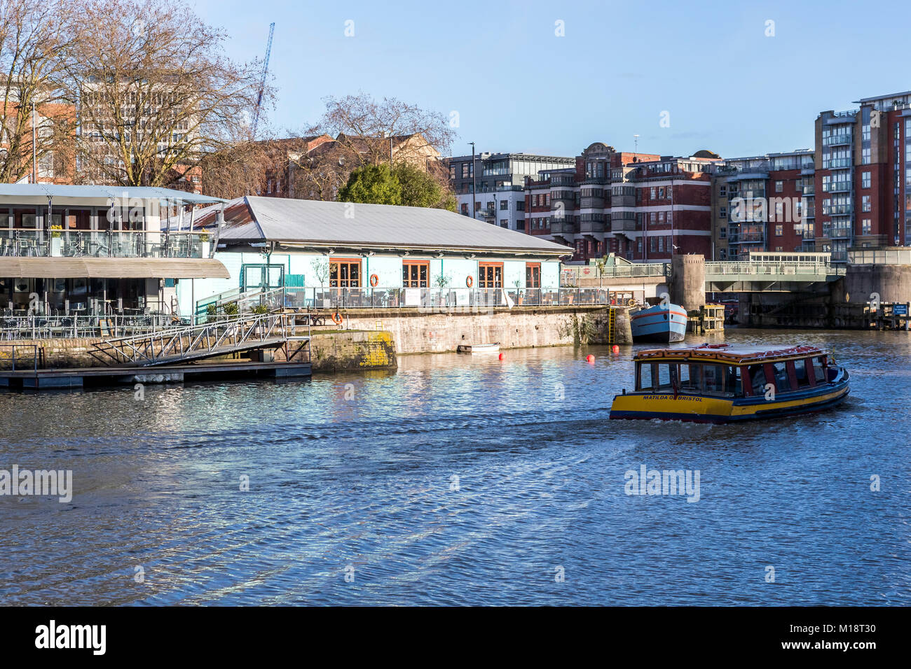 The distinctive and regular yellow ferry and water taxi, hail a ride ...