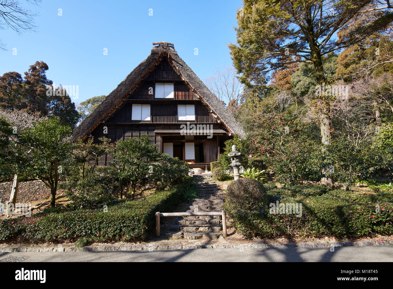 Traditional Japanese Gassho style house Stock Photo - Alamy