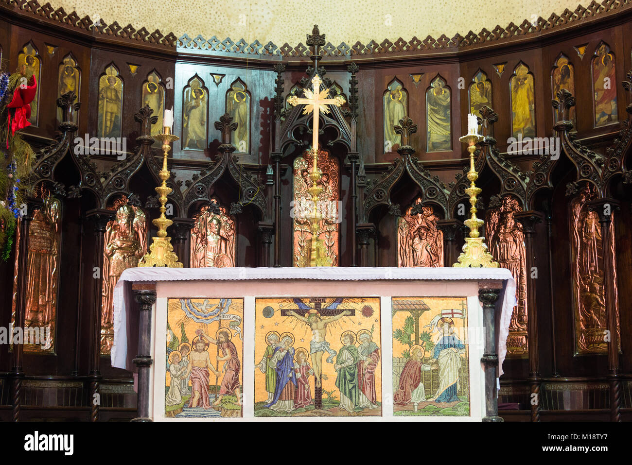 STONE TOWN, ZANZIBAR - JAN 3, 2018: Altar of Christ Church Anglican ...