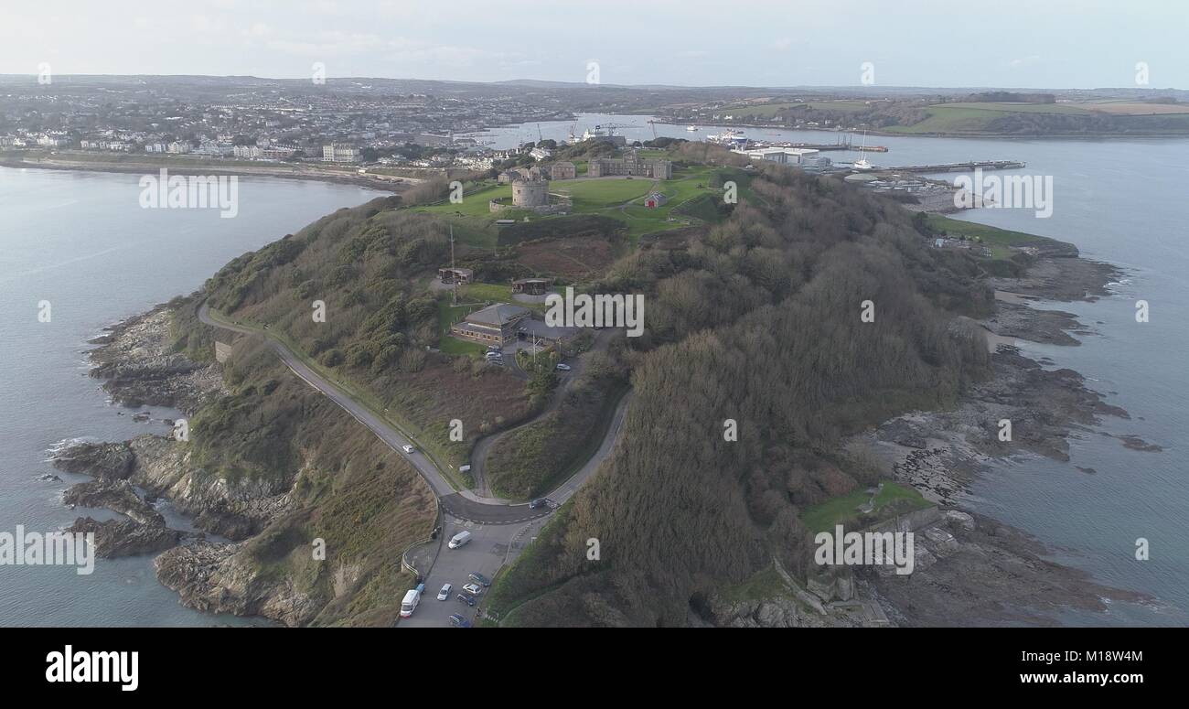 Pendennis castle aerial hi-res stock photography and images - Alamy