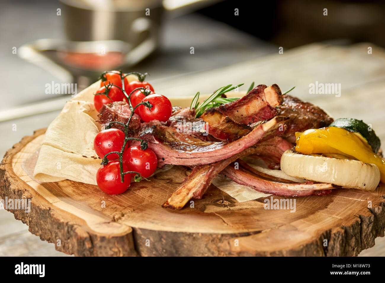 Rack slow cooked ribs hi-res stock photography and images - Alamy